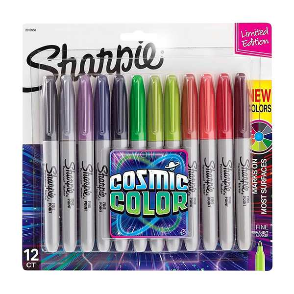 Sharpie Permanent Markers, Fine Point, Cosmic Color, Limited Edition ...